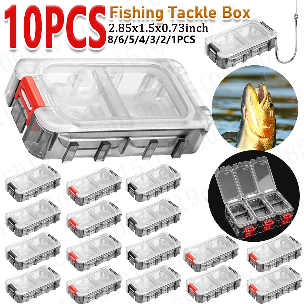 10-1PCS-Fishing-Tackle-Box-Waterproof-Tool-Box-Double-Side-Fishing-Hook ...