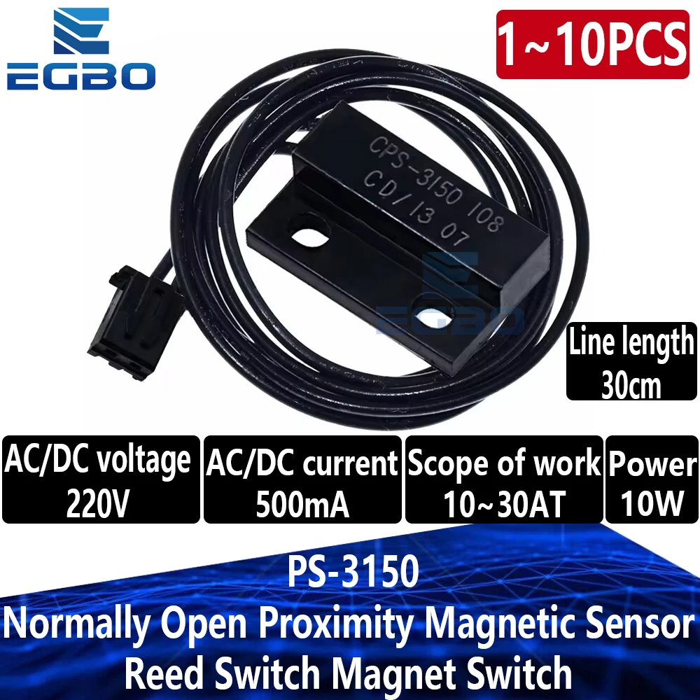 1-10PCS-EGBO-Normally-Open-Proximity-Magnetic-Sensor-Reed-Switch-Magnet ...