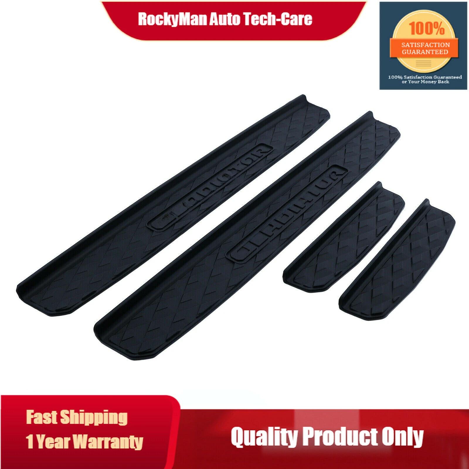 Fit-for-2020-2021-Jeep-Gladiator-New-Black-Molded-Door-Sill-Protectors ...