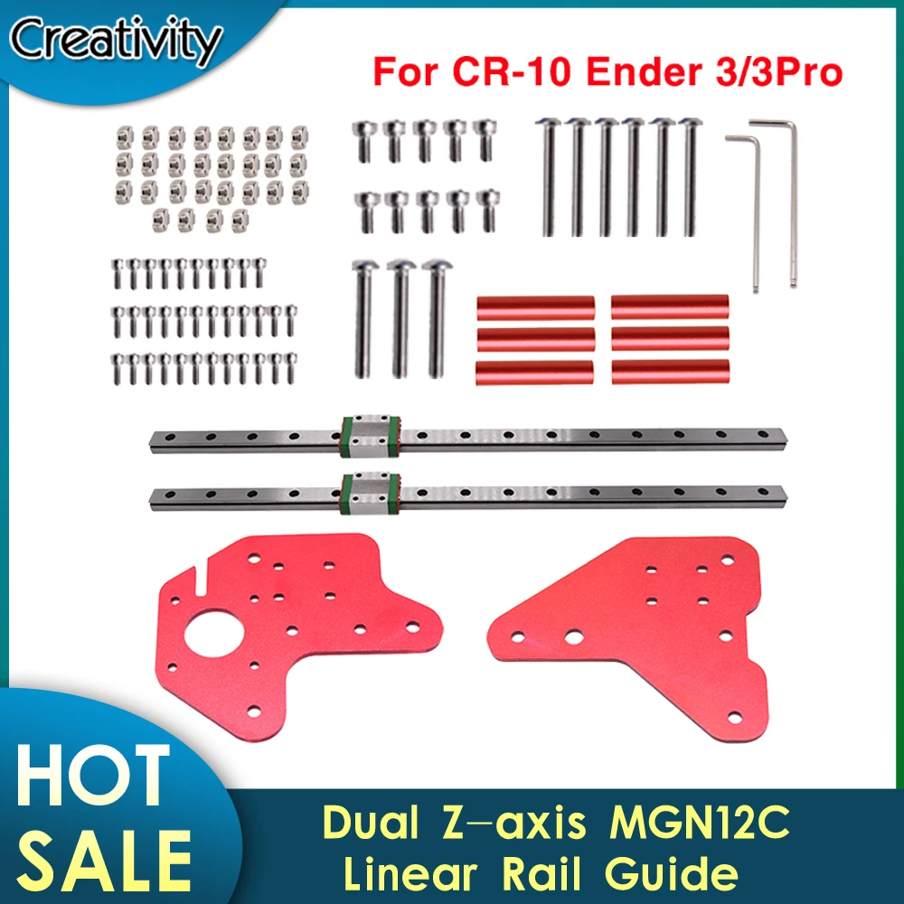 Dual Z-axis Mgn12c Linear Rail Guide Kit With Fix Plate Mount Bracket ...