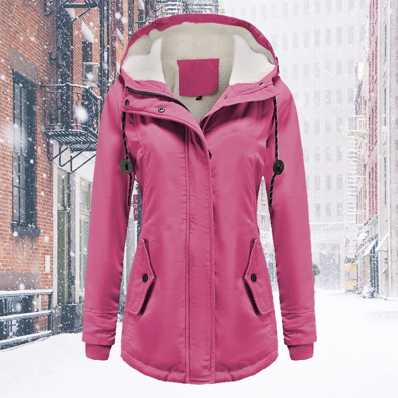 Women-Winter-Zipper-Jacket-Women-s-Fleece-Warm-Parkas-Solid ...