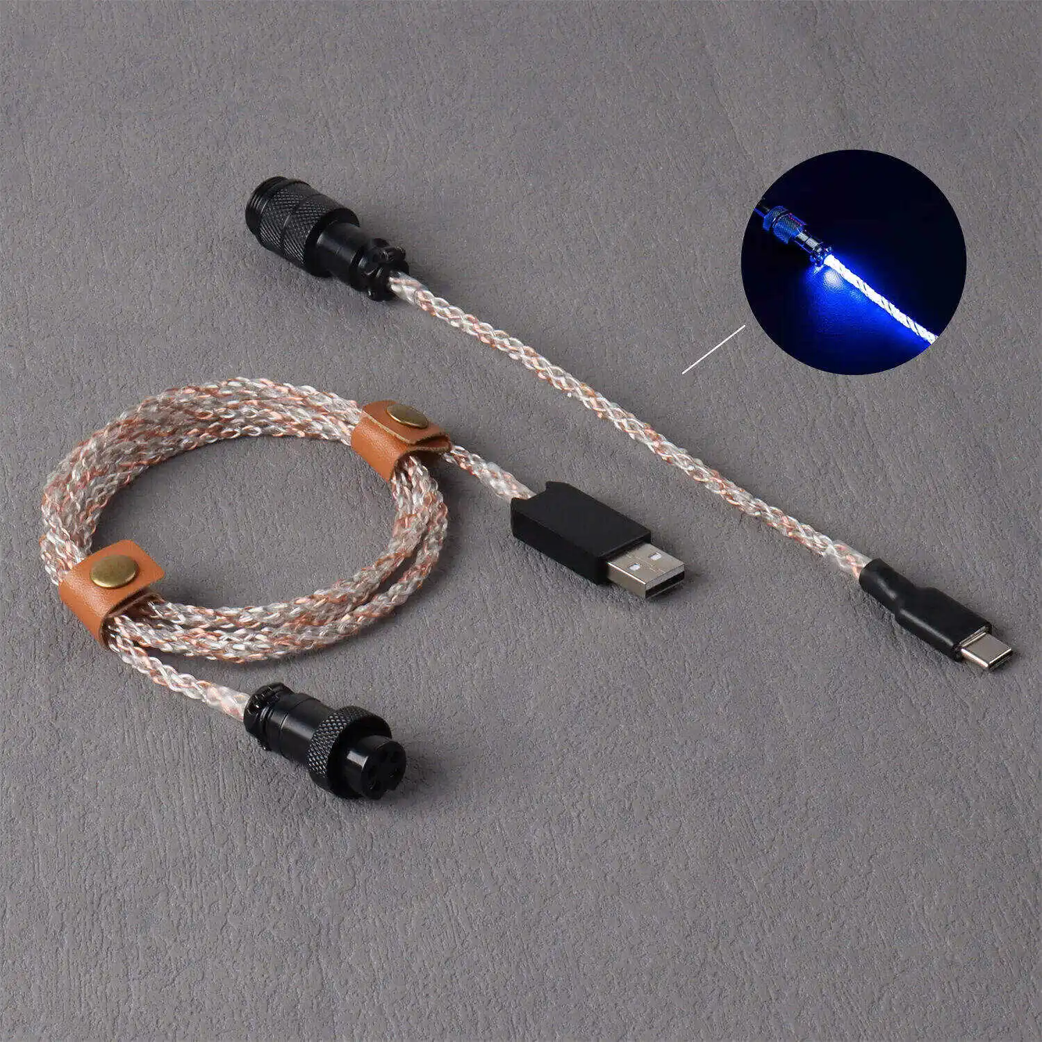 3-8ft-RGB-Light-Emitting-Type-C-USB-Cable-for-Mechanical-Gaming ...