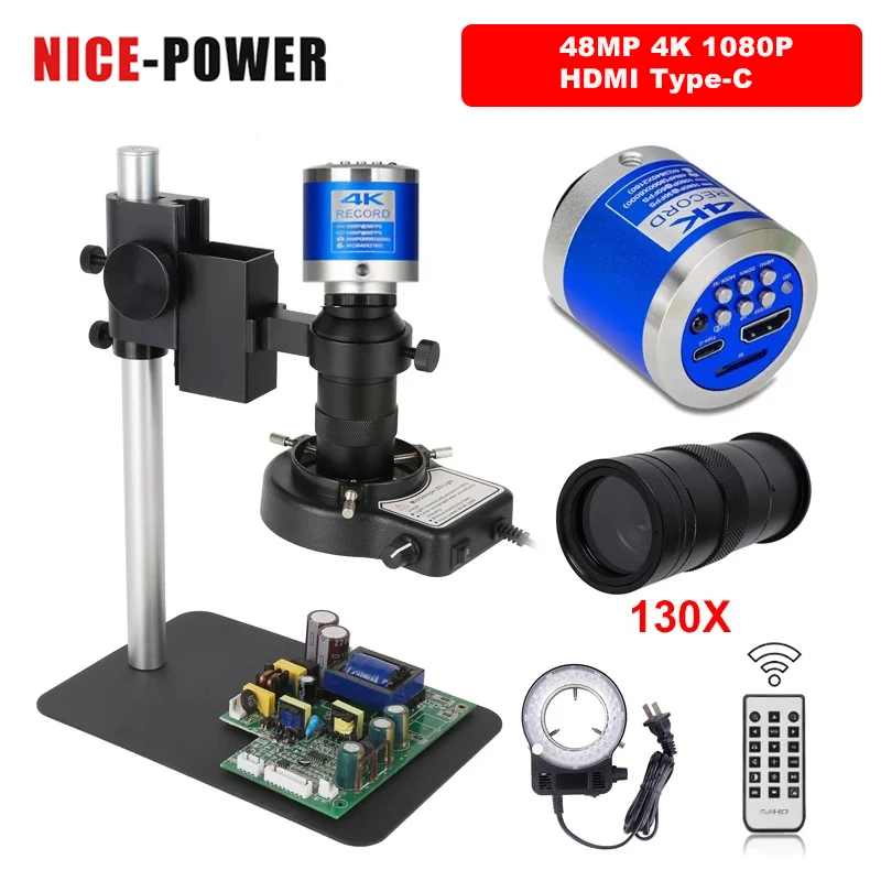 4K-48MP-HDMI-USB-Industrial-Digital-Video-Microscope-Camera-Set-Kits ...