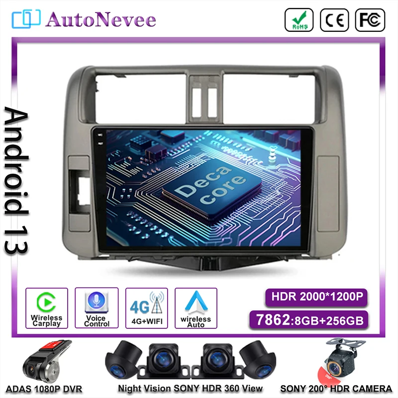 Android13-For-Toyota-Land-Cruiser-Prado-150-2010-2011-2013-LHD ...