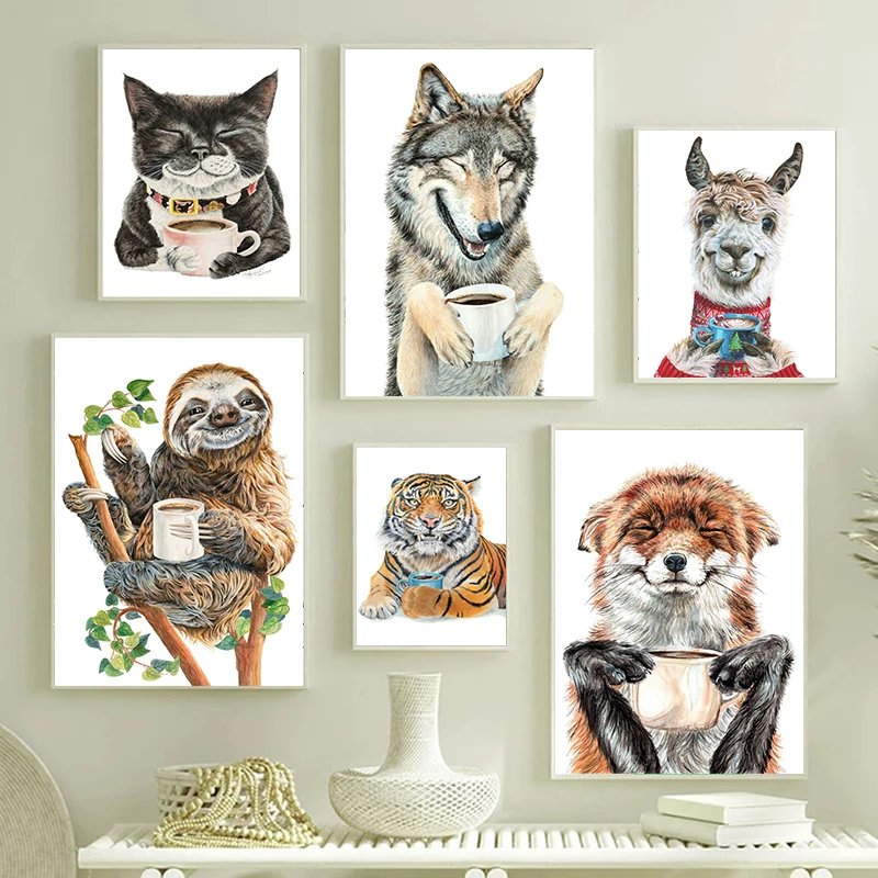 Funny Animals Coffee Gone