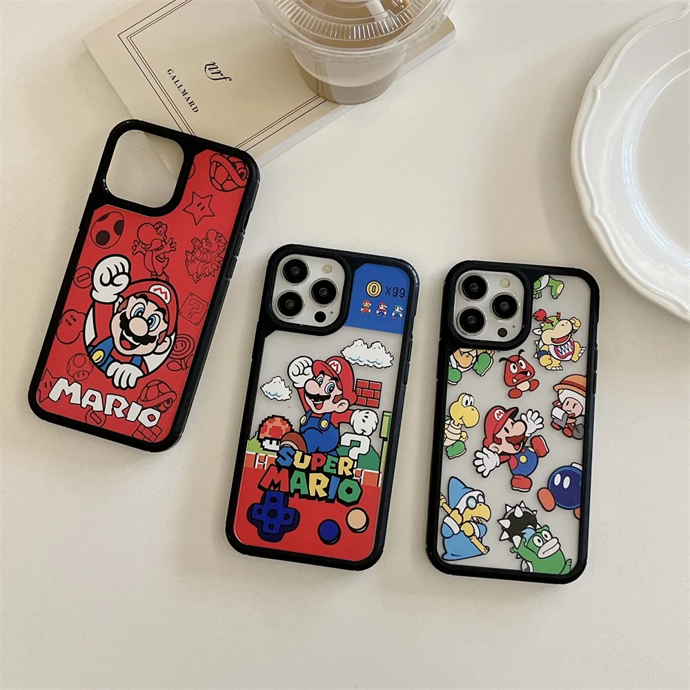Bandai-Cartoon-Marios-Phone-Cases-For-iPhone-15-14-13-12-Pro-Max-11 ...