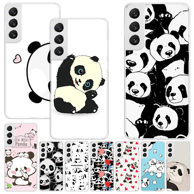 Funda suave con estampado de oso Panda para Samsung Galaxy Note 8 9 10 + 20 Ultra M21 M30S M32 ...