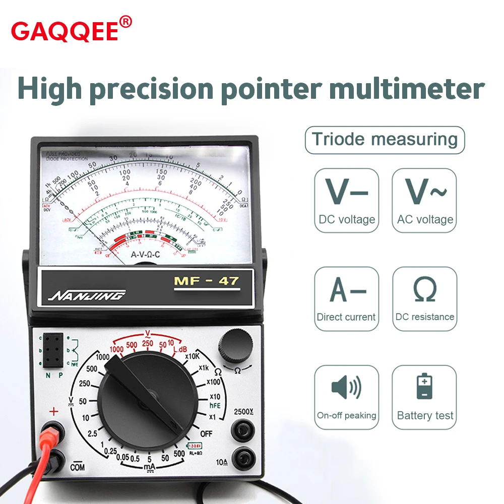 MF47-Pointer-Multimeter-DC-AC-Voltage-Current-Tester-Resistance ...
