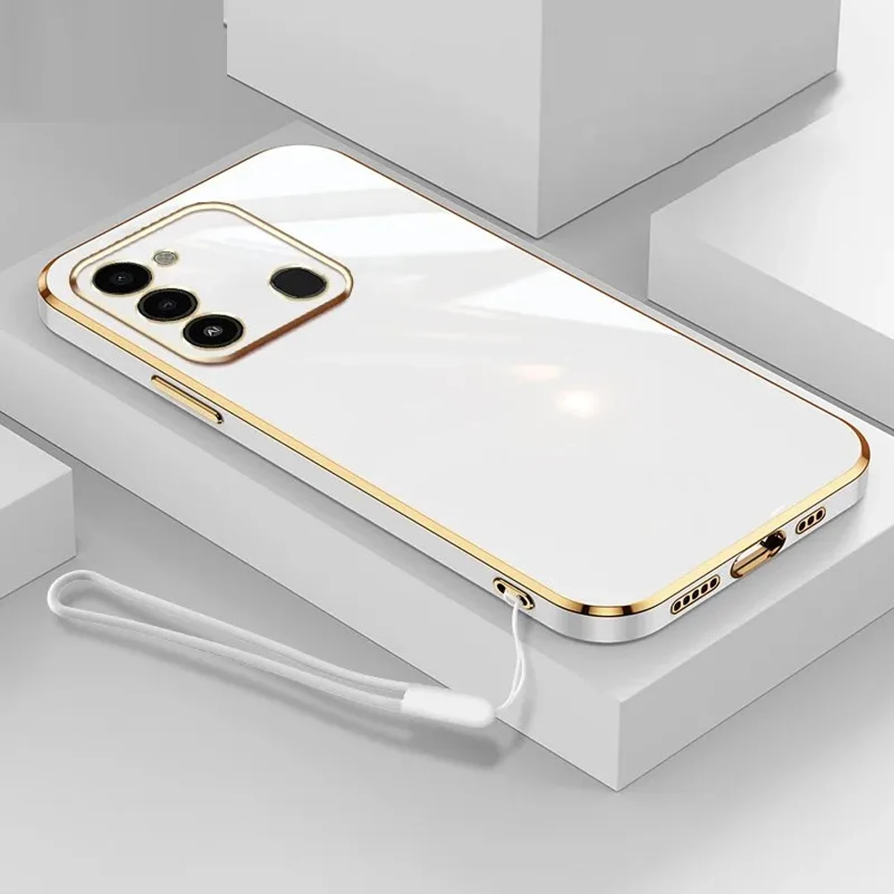For-Tecno-Spark-8C-Case-Luxury-Square-Plating-Tecno-Spark-GO-2022-Phone ...