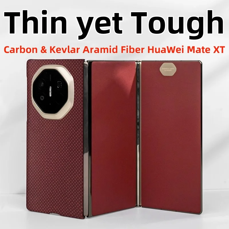 For huawei mate xt case carbon kevlar 600d fiber aramid ultra thin hard ...