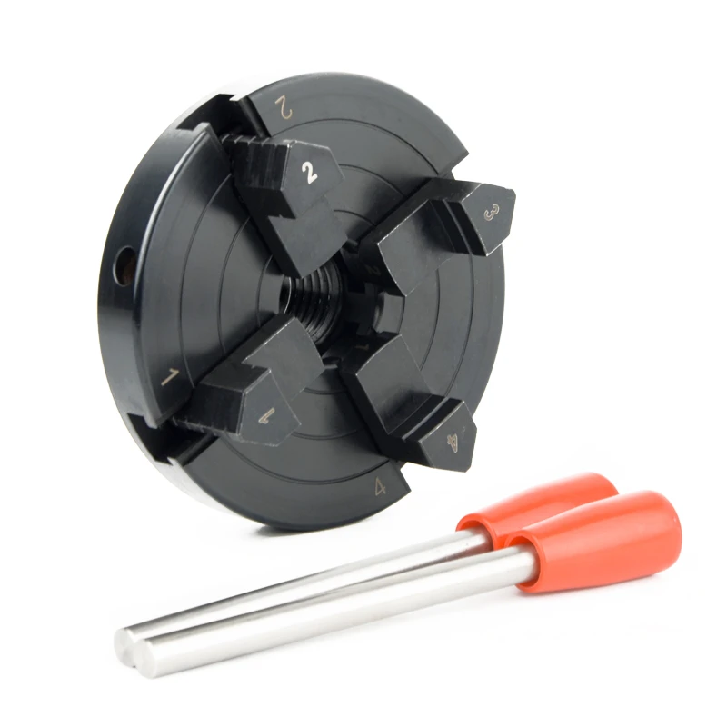 4" Inch Wood Lathe Chuck 100mm Self Centering 4 Jaw Chuck 1" X 8 Tpi ...