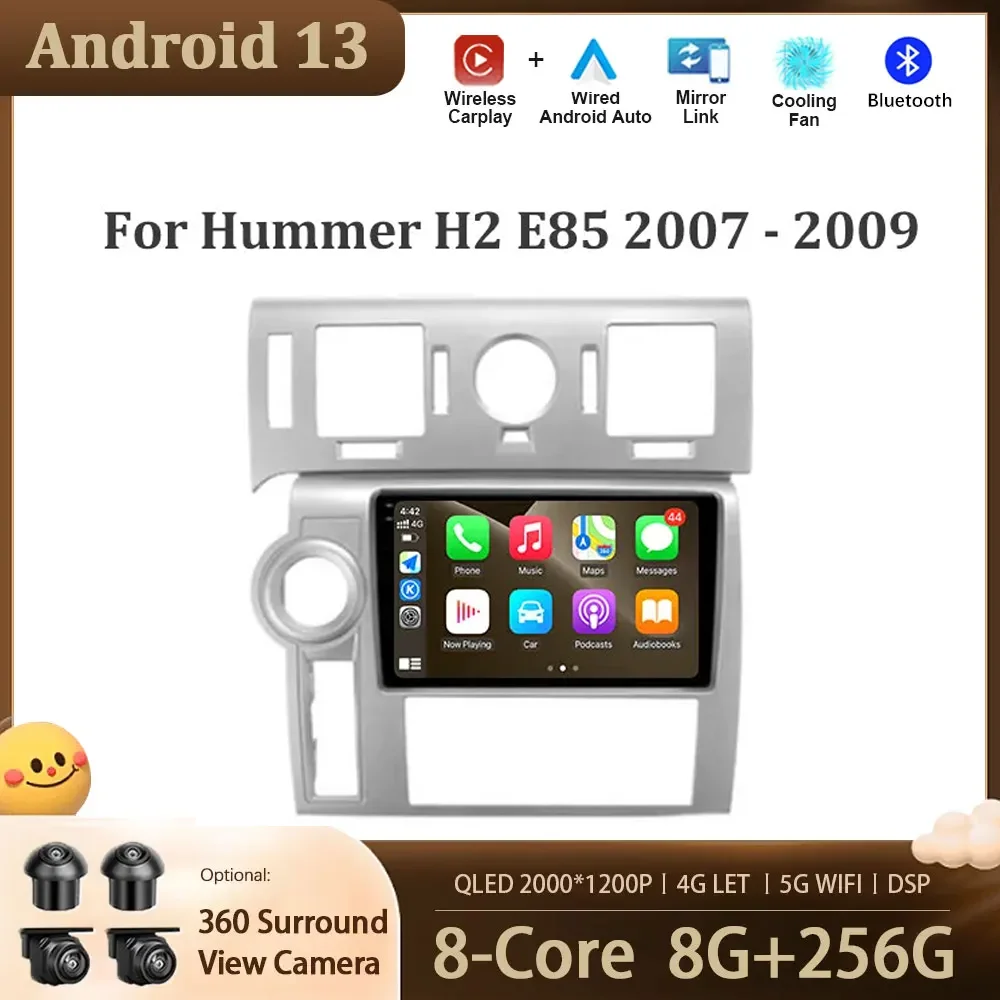 for Hummer H2 E85 2007 - 2009 Android 13 Car Multimedia Radio Video ...
