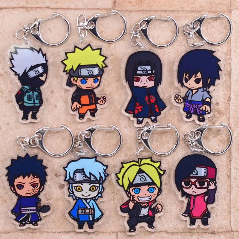 Classic-Anime-Keychain-Arcylic-Cartoon-Figures-Keyrings-Decorations ...