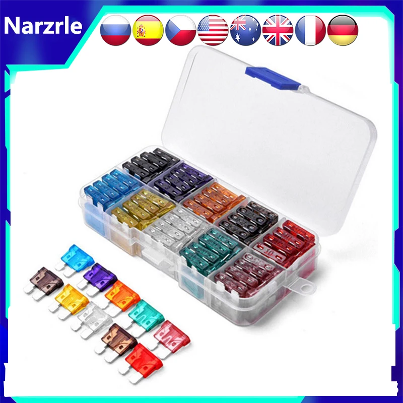 100PCS-Car-Fuses-Kit-Assorted-Auto-Truck-Standard-Blade-Fuse-Assortment ...