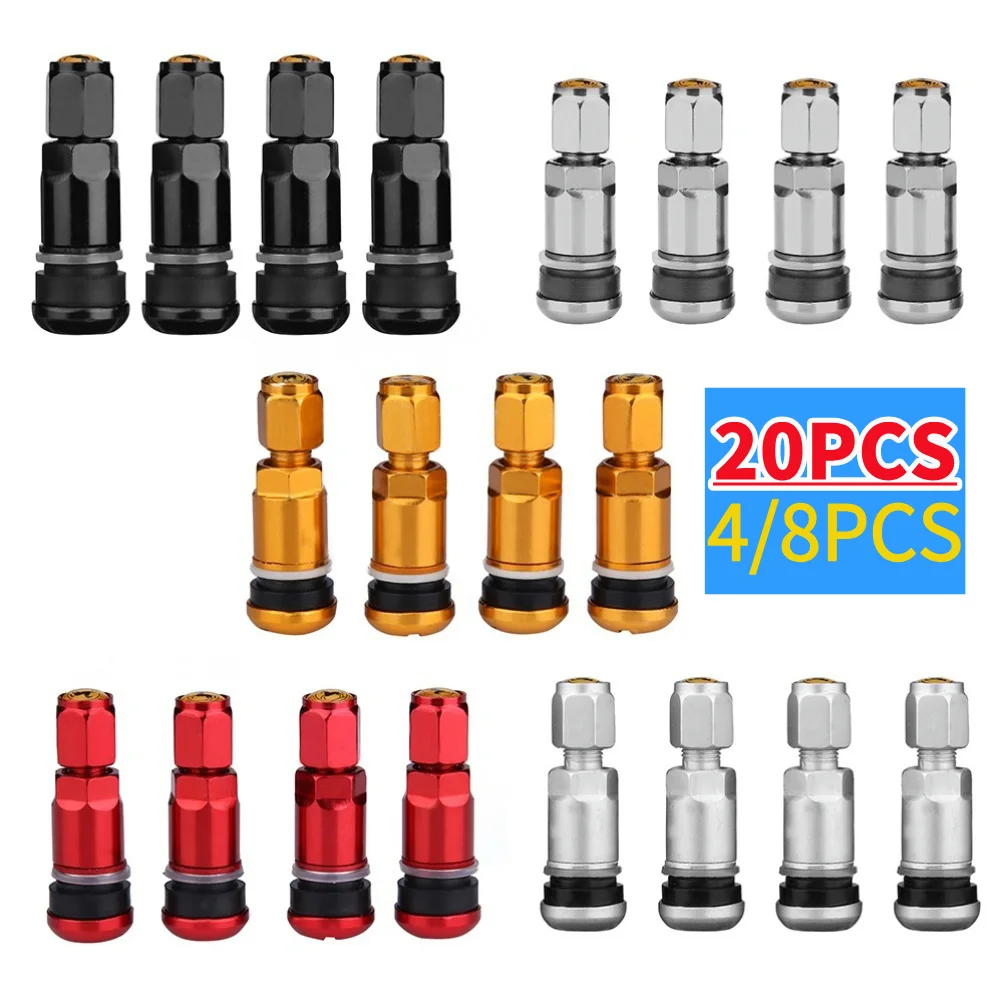 4/8/20pcs Car Tubeless Wheel Tyre Valve Stems Aluminum Alloy Car ...