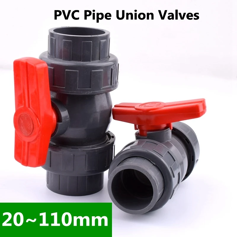 20/25/32/40/5063/75/90/110mm PVC Pipe Union Valves Fittings Ball Valves ...