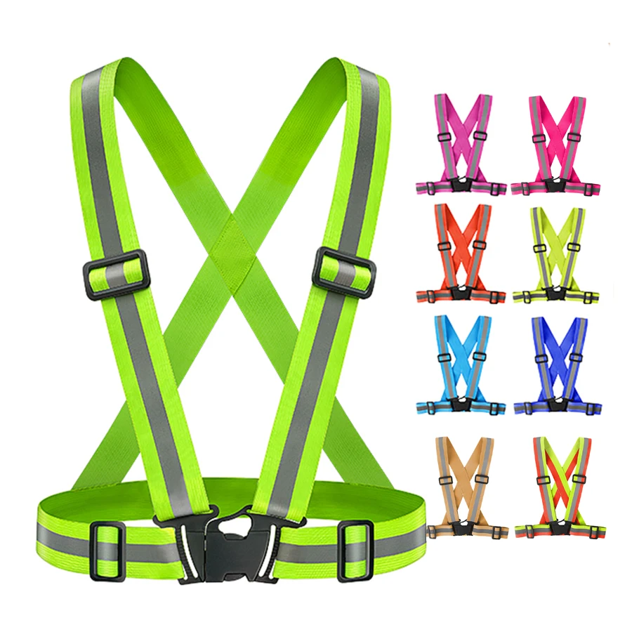 Outdoor Night Walking Safety Vests Highlight Adjustable Lightweight ...