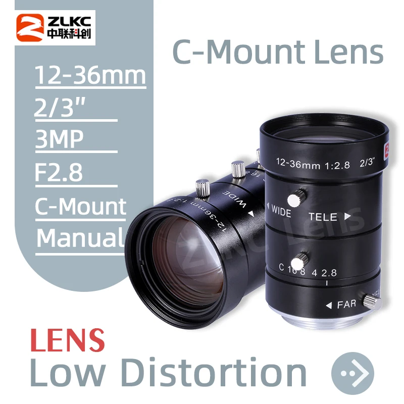 ZLKC-3-0Megapixel-C-Mount-Zoom-12-36mm-2-3-Inch-Varifocal-Lens-FA ...