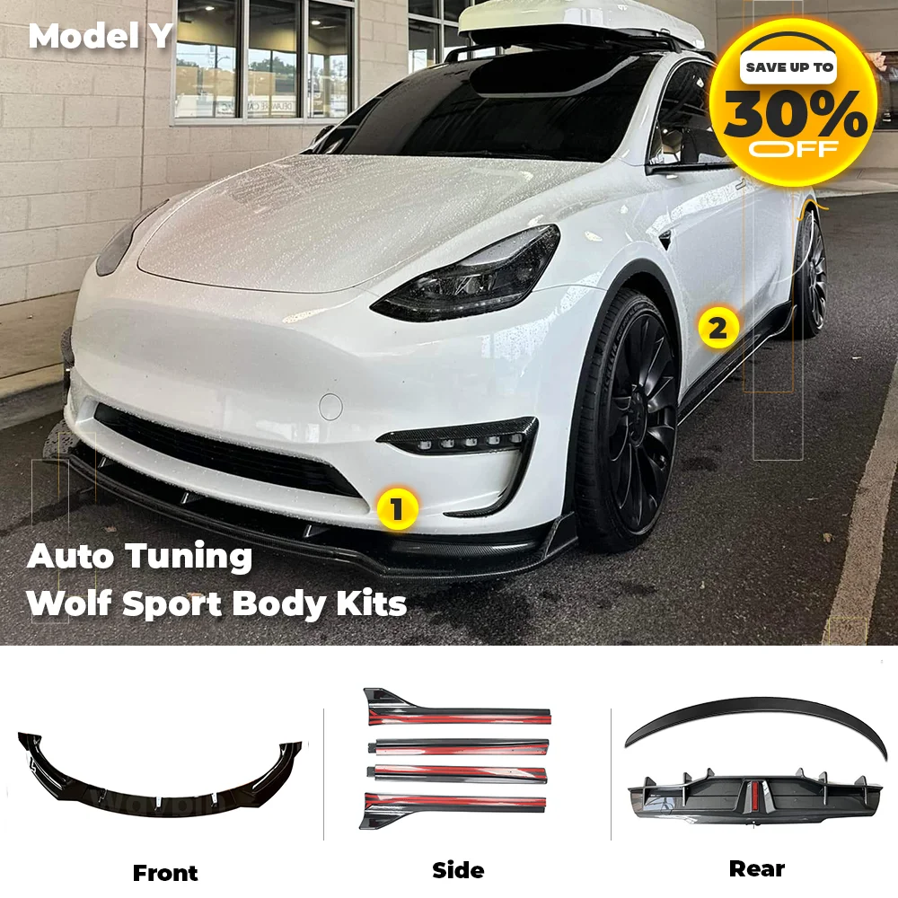 For-Tesla-Model-Y-2020-2023-Model-Y-Body-Kits-Wolf-Sport-Rear-Diffuser ...
