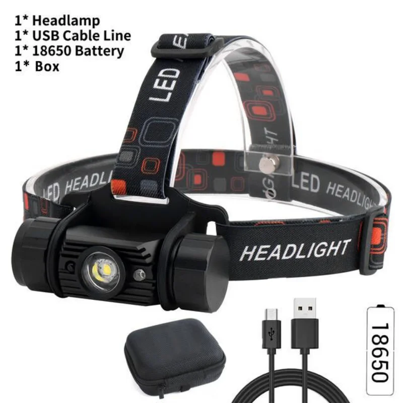 Boruit Mini Ir Sensor Headlamp Induction Flashlight Usb Rechargeable ...