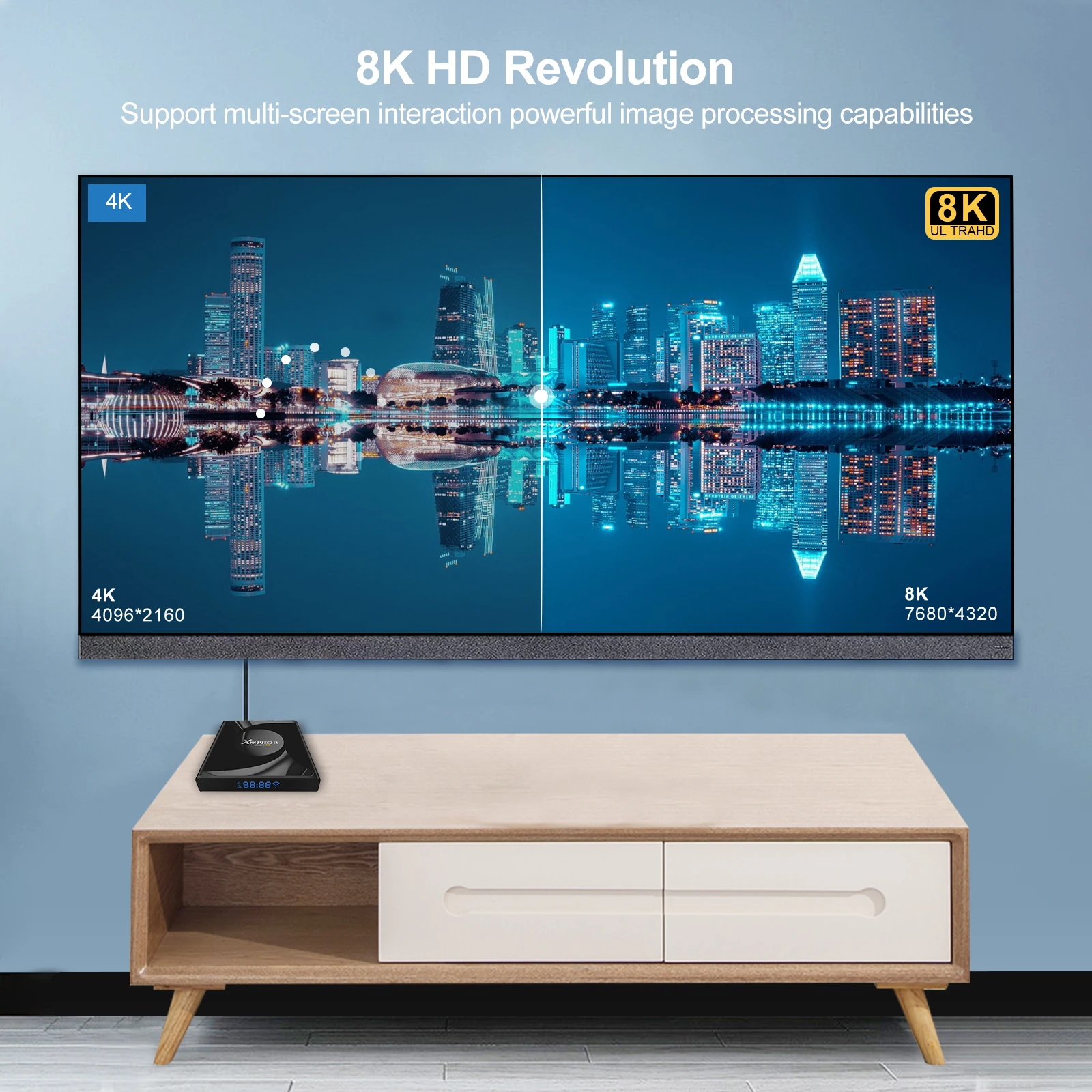 LEMFO Android 13 TV Box 8K,WiFi 6,RK3528,Façades,Support Core,2.4G,5G ...