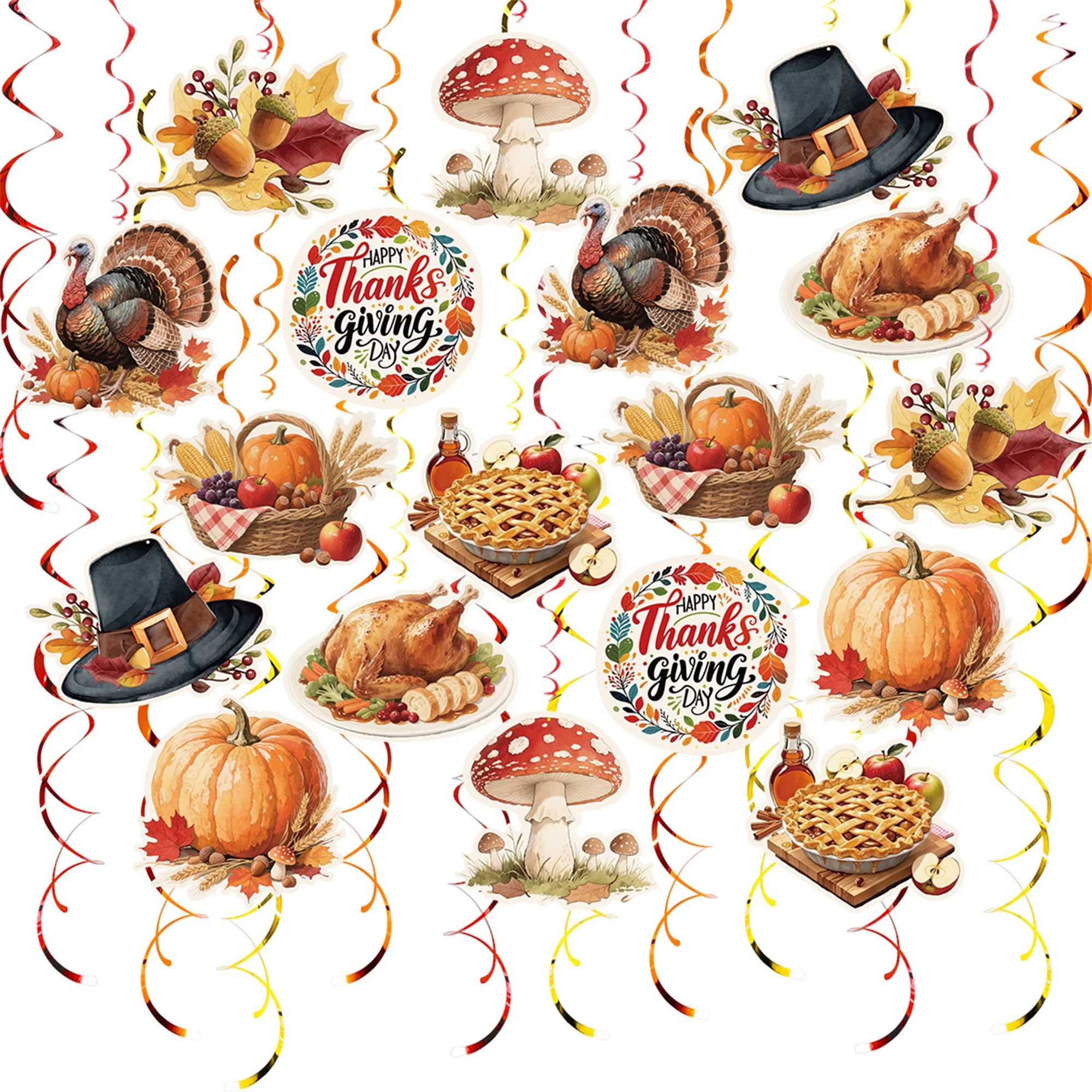 Thanksgiving Hanging Swirl Decor Set – Crafting And Beyond