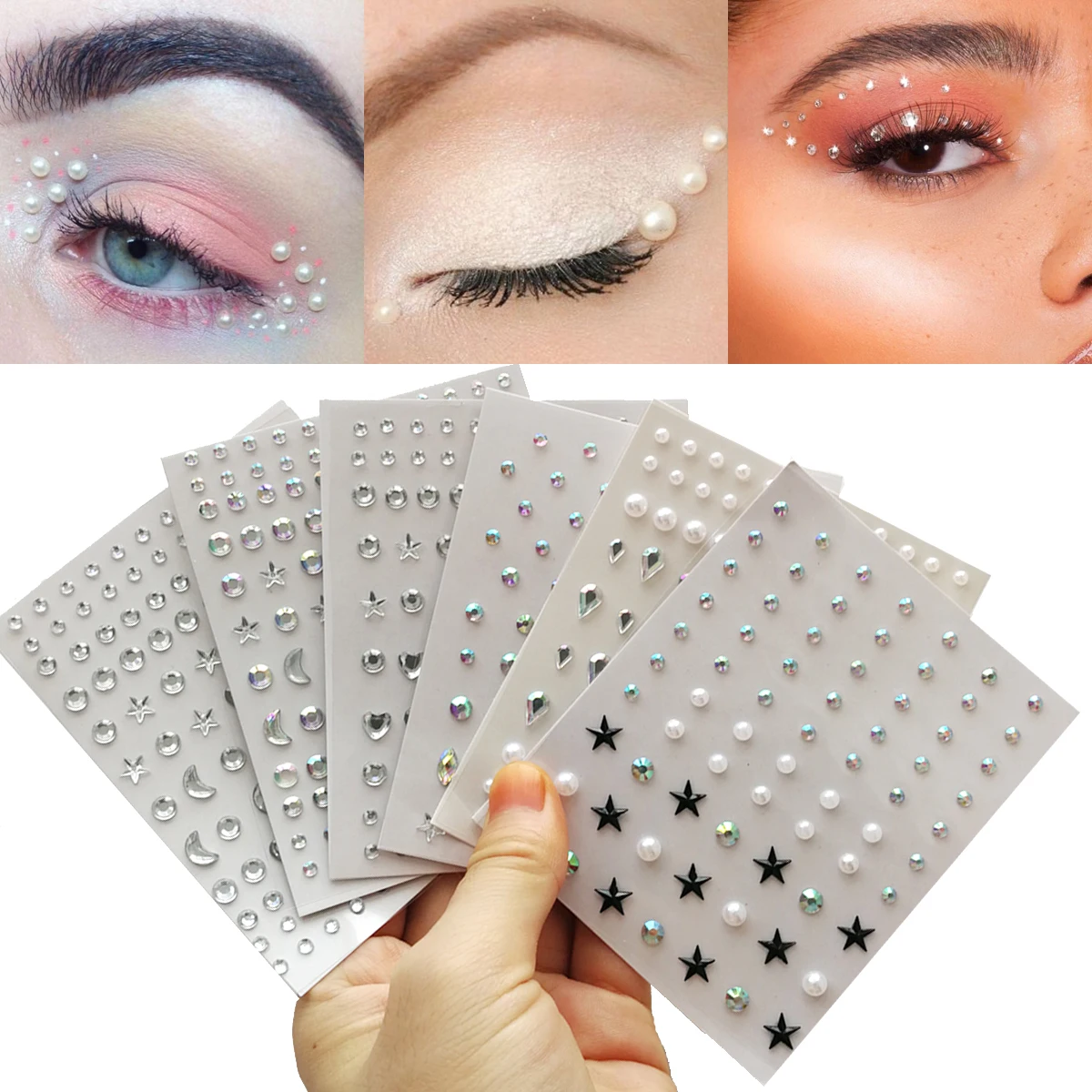 Glitter-Face-Rhinestone-Sticker-Self-Adhesive-Body-Eye-Shadow-Diamonds ...