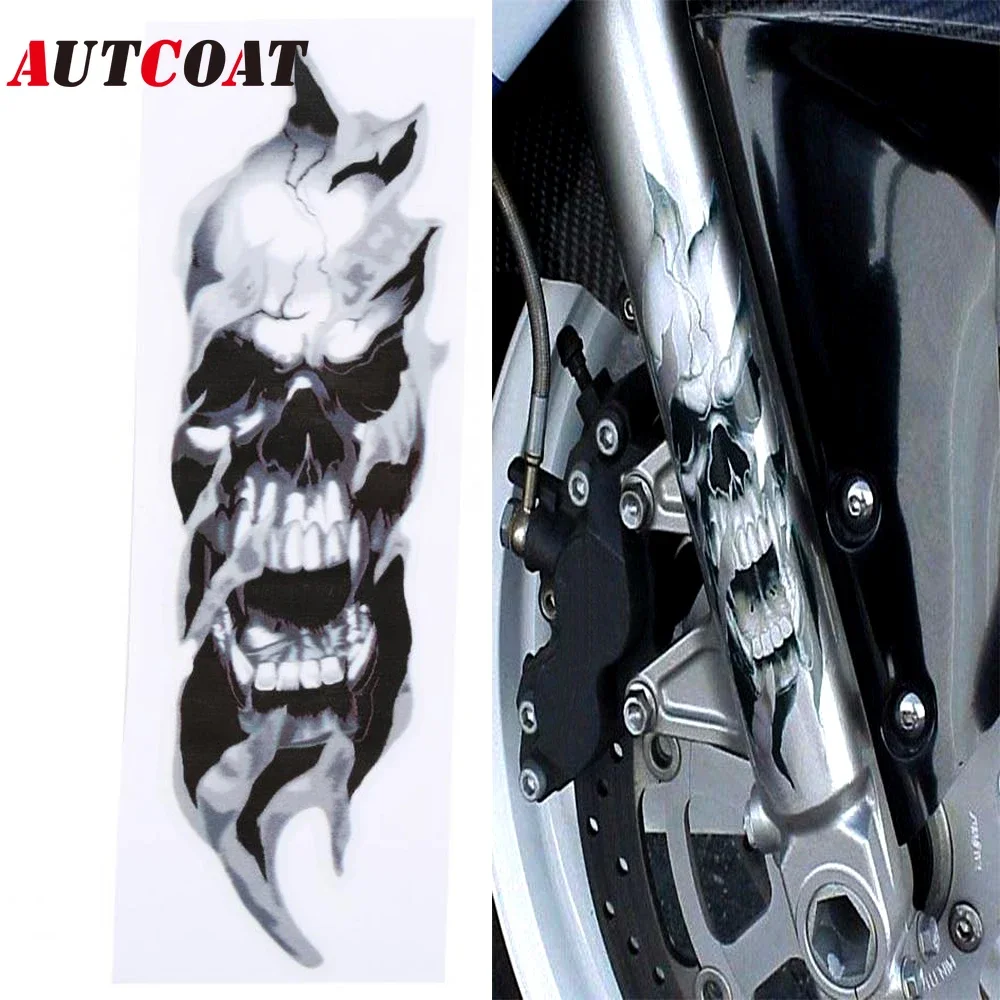 AUTCOAT-2Pcs-Pair-Motorcycle-Front-Fork-Skull-Zombie-Decals-Graphic ...