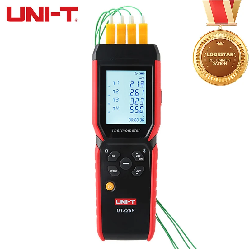 UNI-T-4-Channel-Digital-Thermometer-UT325F-J-T-E-R-S-N-K-Type ...