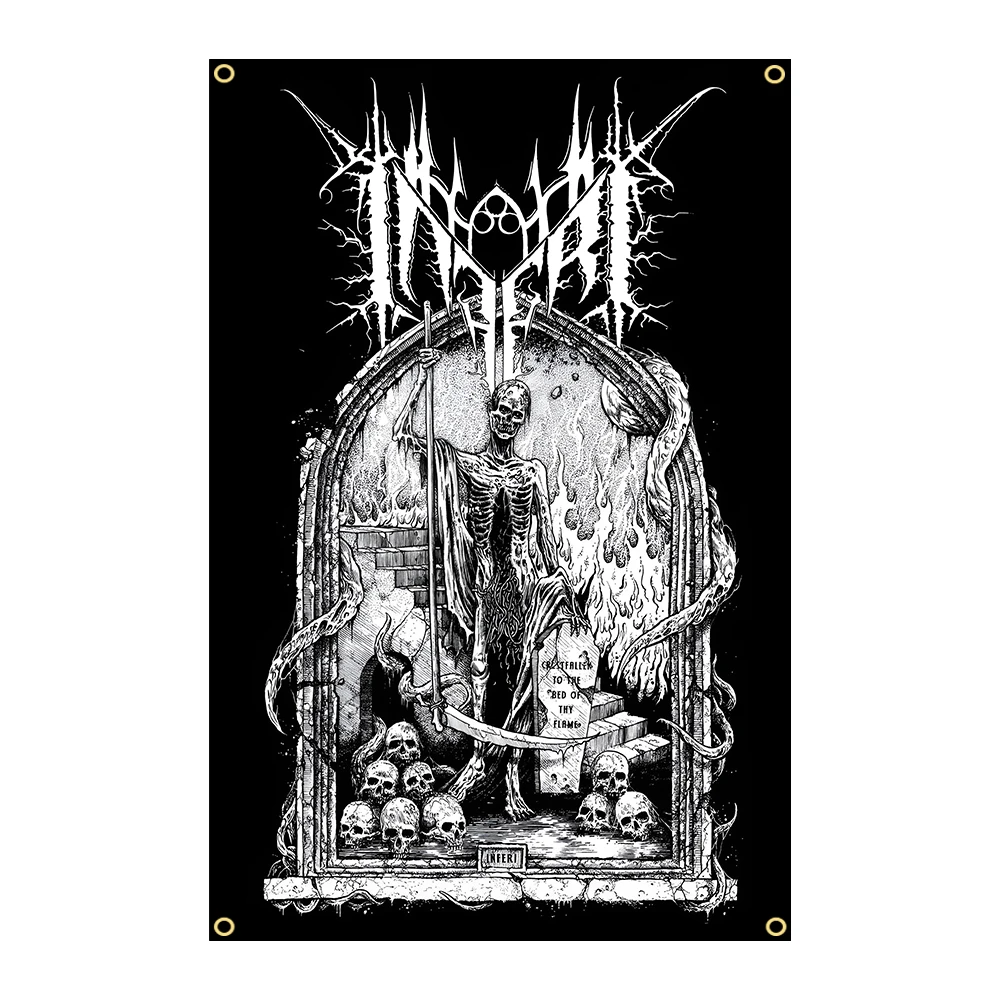 3Jflag-90x150cm-INFERI-band-flag-Death-metal-music-sing-song-Interior ...