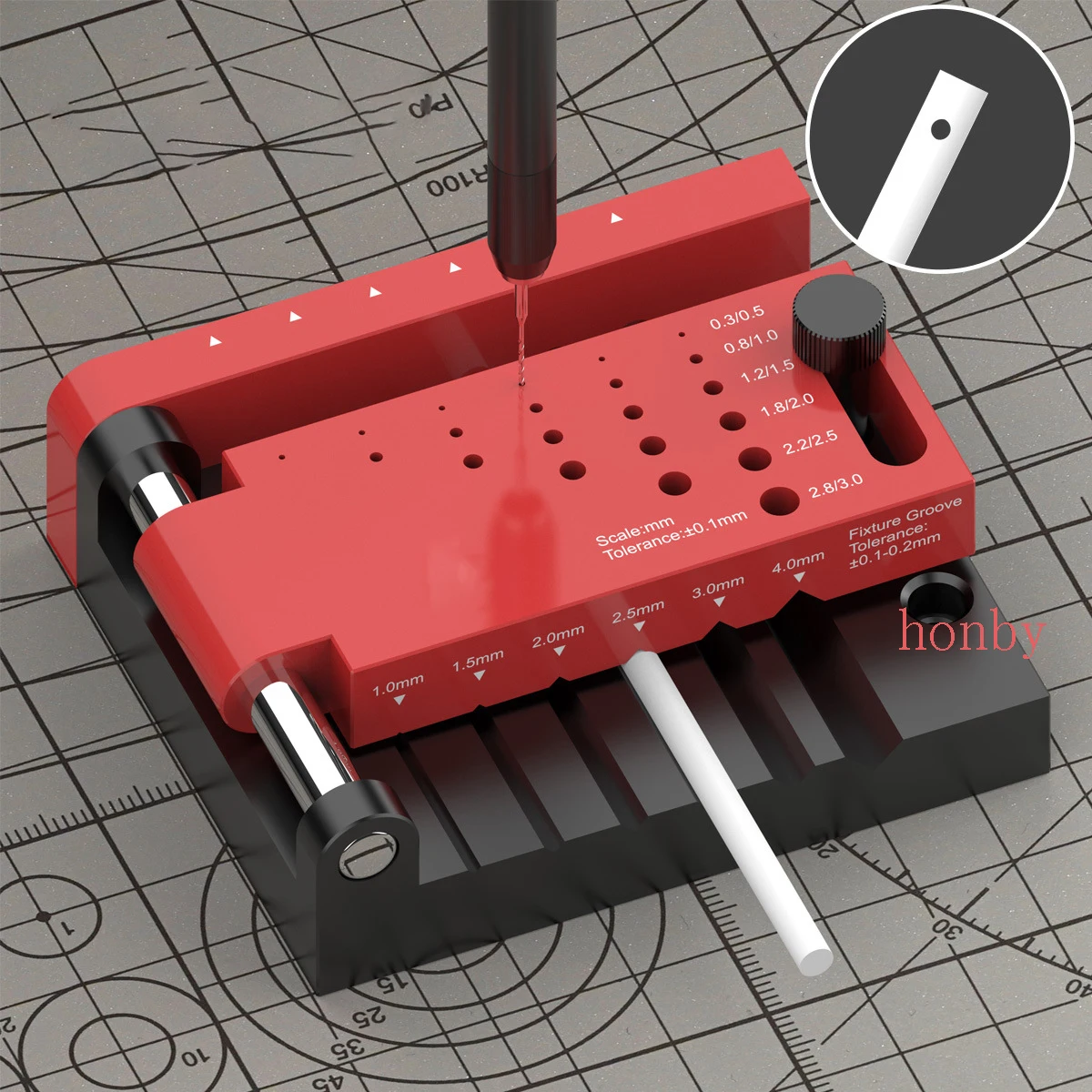 Model Plastic Borehole Positioner Locator Model Tool Round Rod Center ...