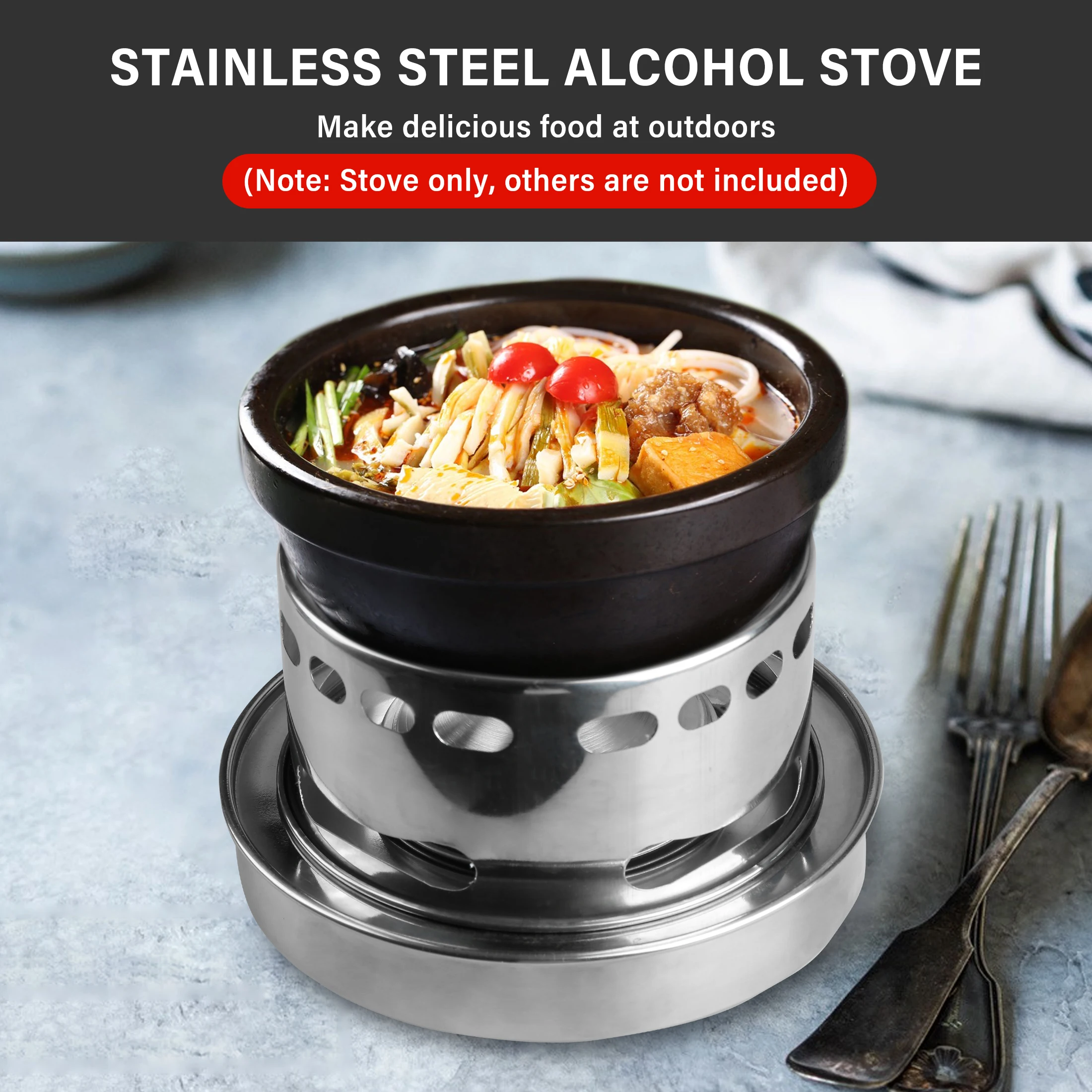 Outdoors Stainless Steel Alcohol Stove Portable Burner Furnace ...