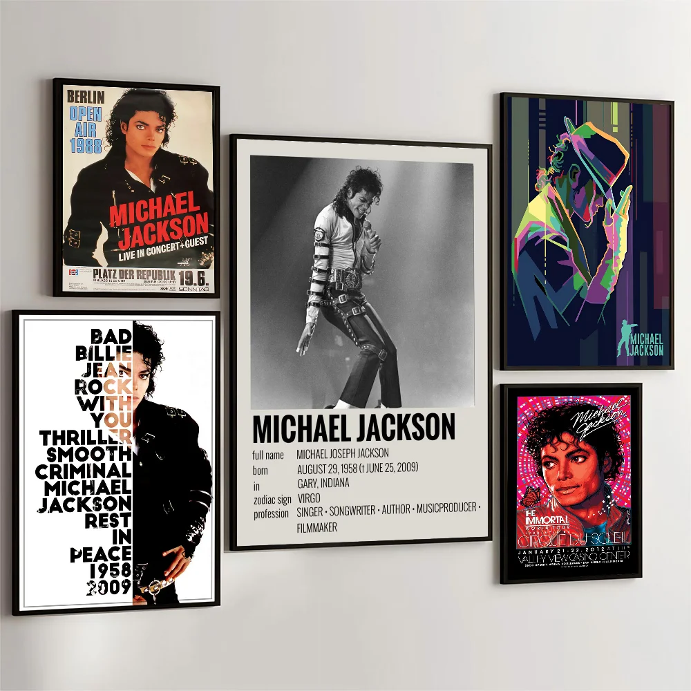 1PC Michael Jackson Poster Movie Sticky Posters Retro Kraft Paper ...
