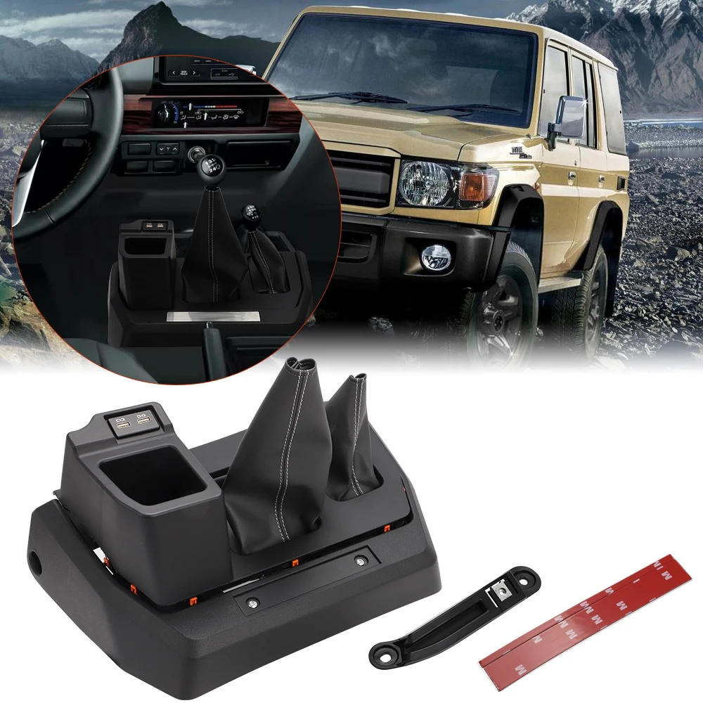 Centre-Console-Storage-Box-Organizer-USB-Charger-For-Toyota-Land ...