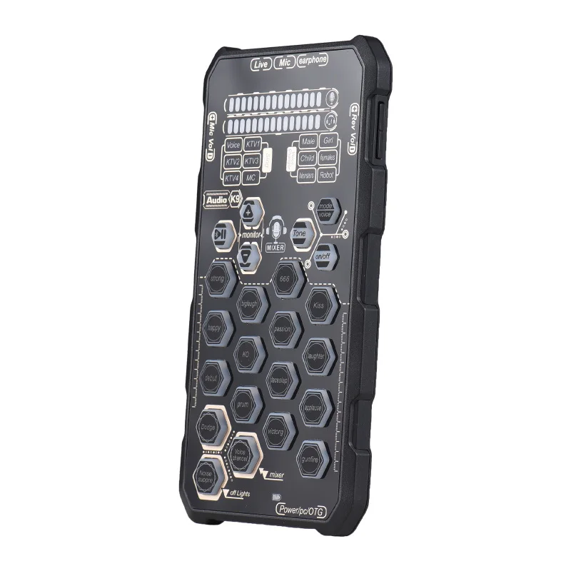 Live Sound Card Handheld Outdoor Portable DSP Sound Card Effect Device ...