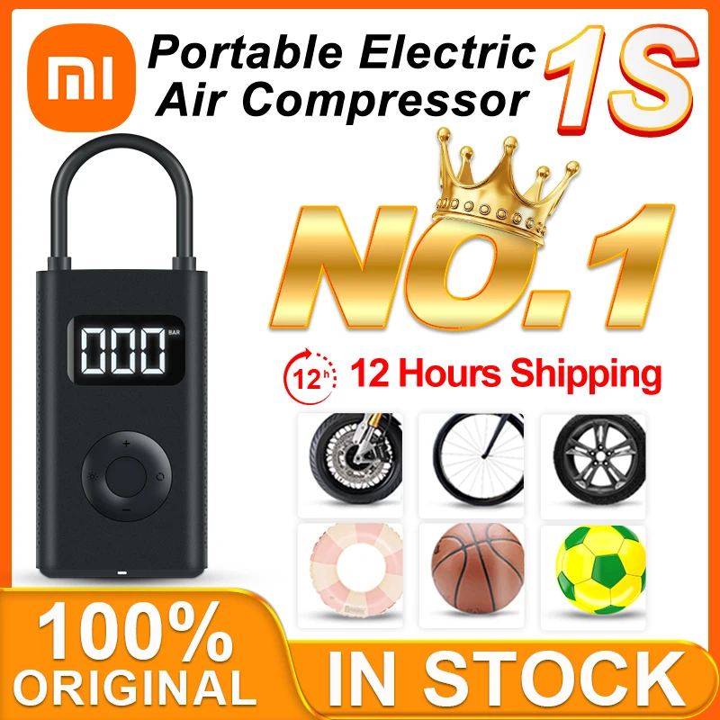 Xiaomi Mijia Portable Electric Air Compressor 1S Led Type C Inflator ...