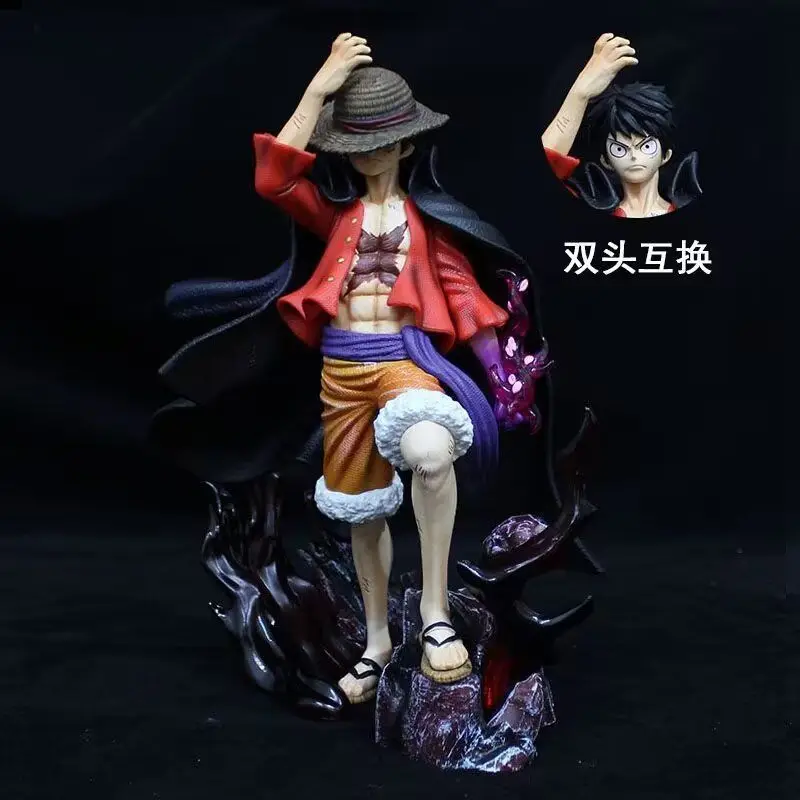 One Piece 25cm Luffy Anime Figure Four Emperors Monkey D. Luffy Action ...