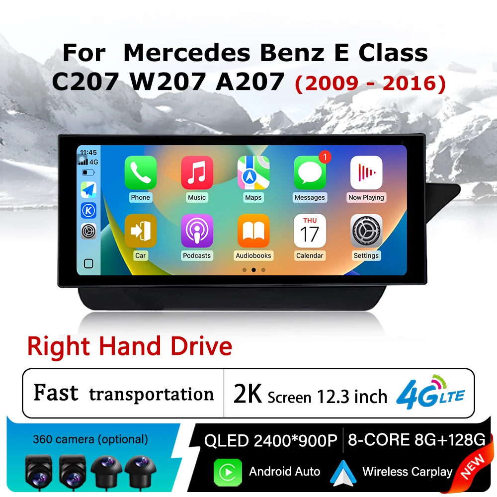 Android 14 for Mercedes Benz E Class C207 W207 A207 2009 - 2016 Car ...