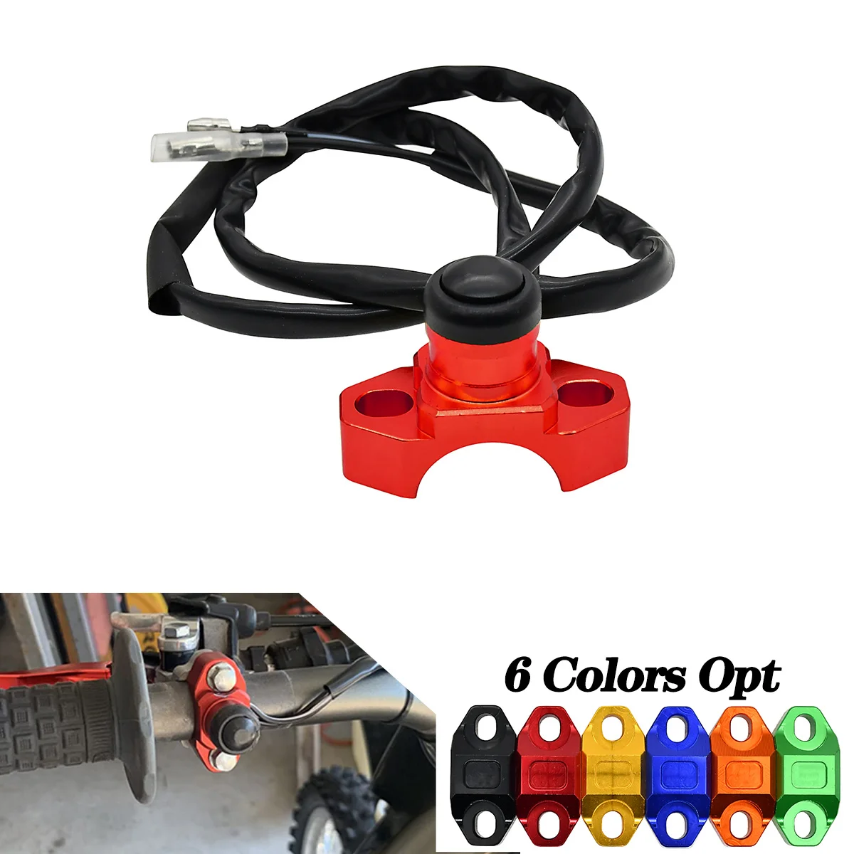 CNC-Universal-Motorcycle-Engine-Stop-Start-Kill-Switch-Momentary-Push ...