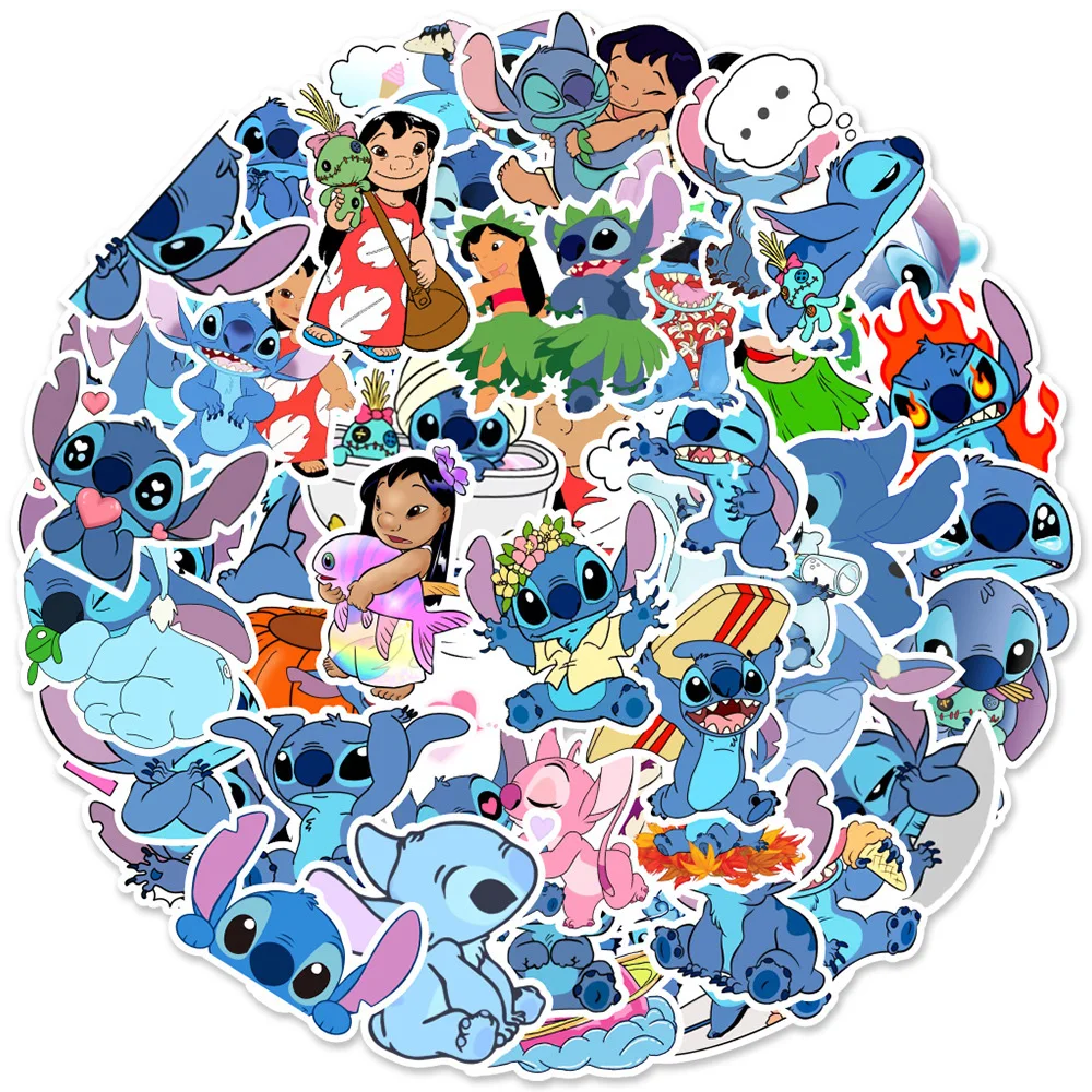 10-30-50PCS-Disney-Cute-Cartoon-Stitch-Stickers-DIY-Phone-Guitar-Laptop ...