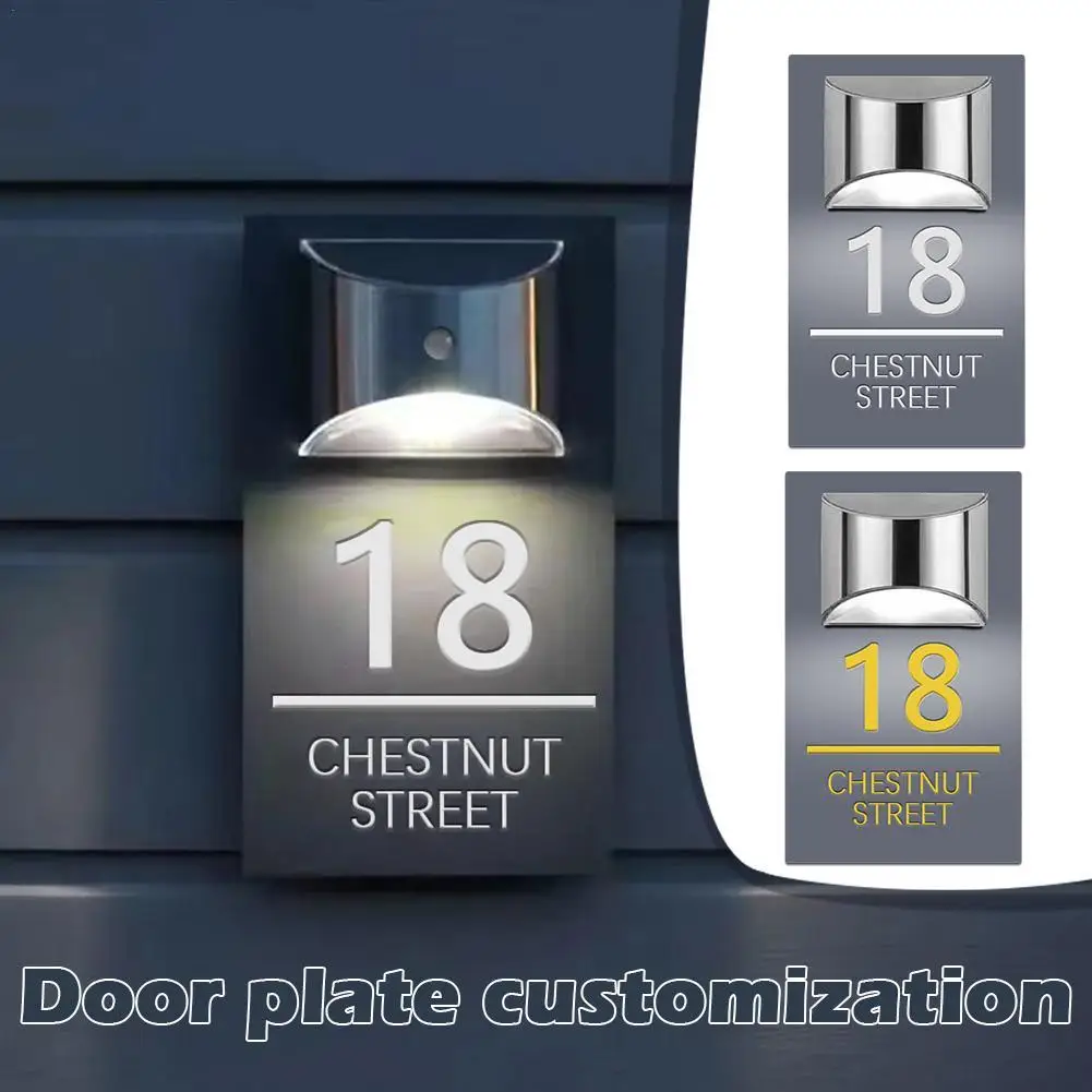 Se-al-de-n-mero-de-casa-Solar-personalizada-letrero-de-puerta-de-acr ...