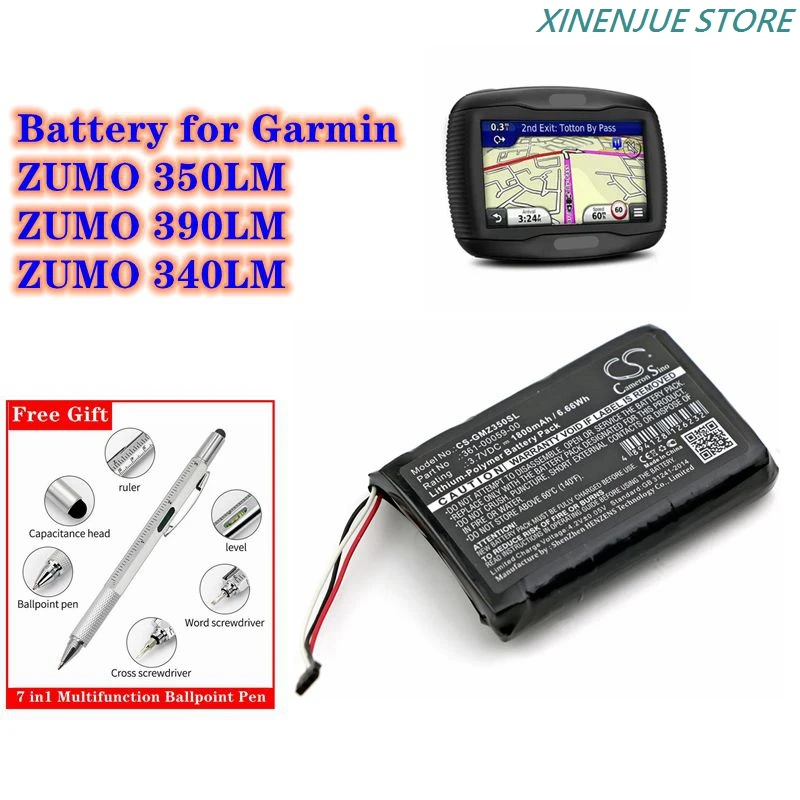 GPS-Navigator-Battery-3-7V-1800mAh-361-00059-00-for-Garmin-ZUMO-350LM ...