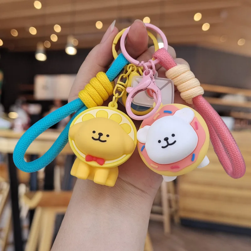 New-Cute-Anime-Keychain-Kawaii-Animal-Key-Chain-Toast-Bread-Line-Dog ...