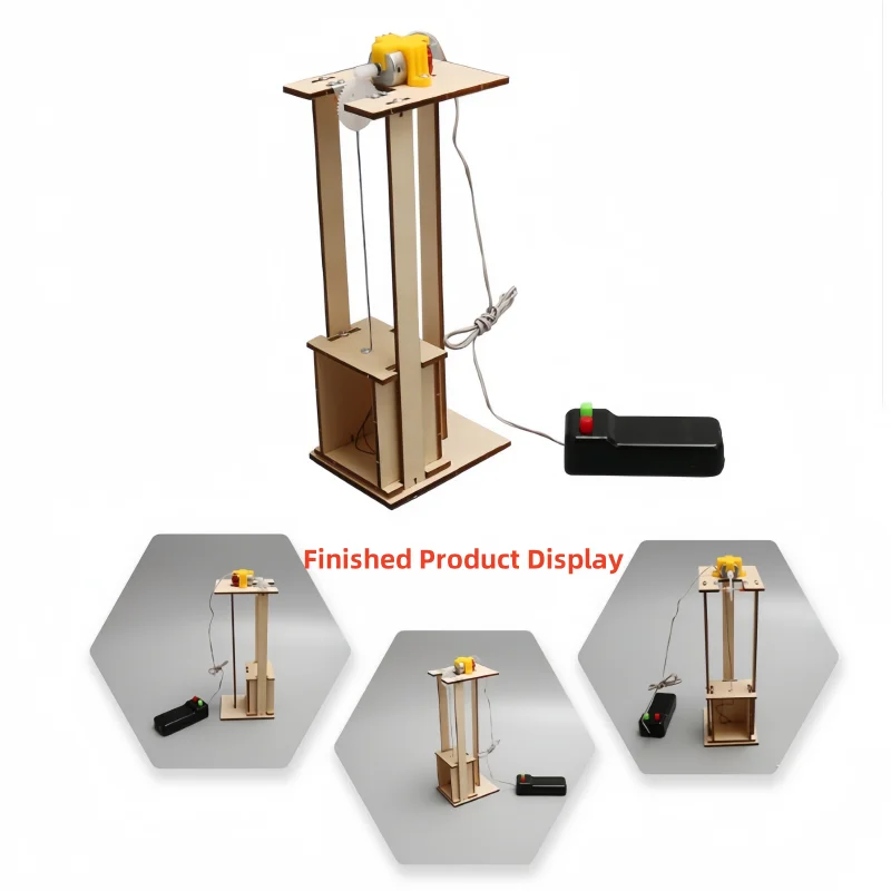 DIY Electric Remote Control Lift Elevator Kit - Wooden Model Science ...