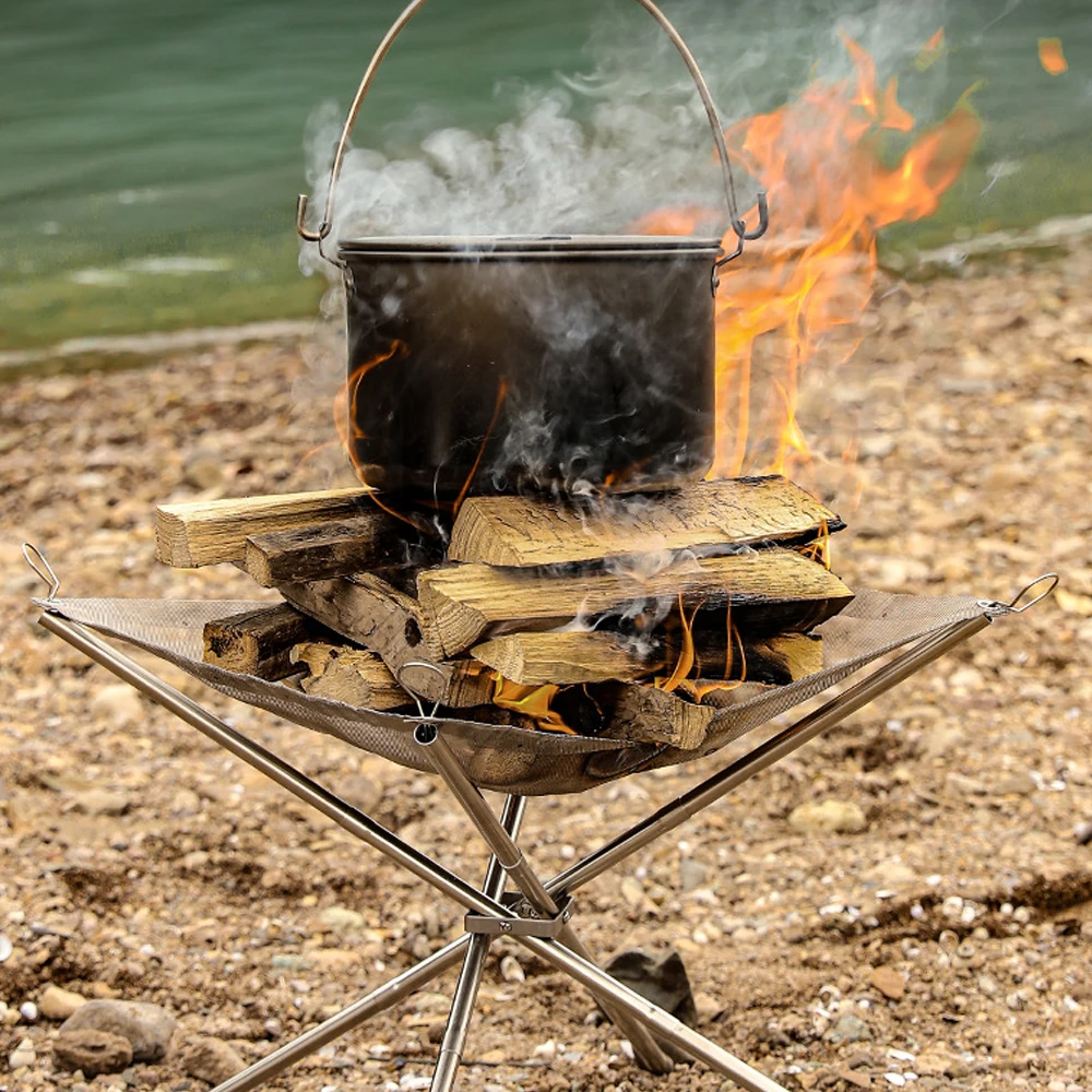 Outdoor-Camping-Stainless-Steel-Brazier-Portable-Picnic-BBQ-Charcoal ...