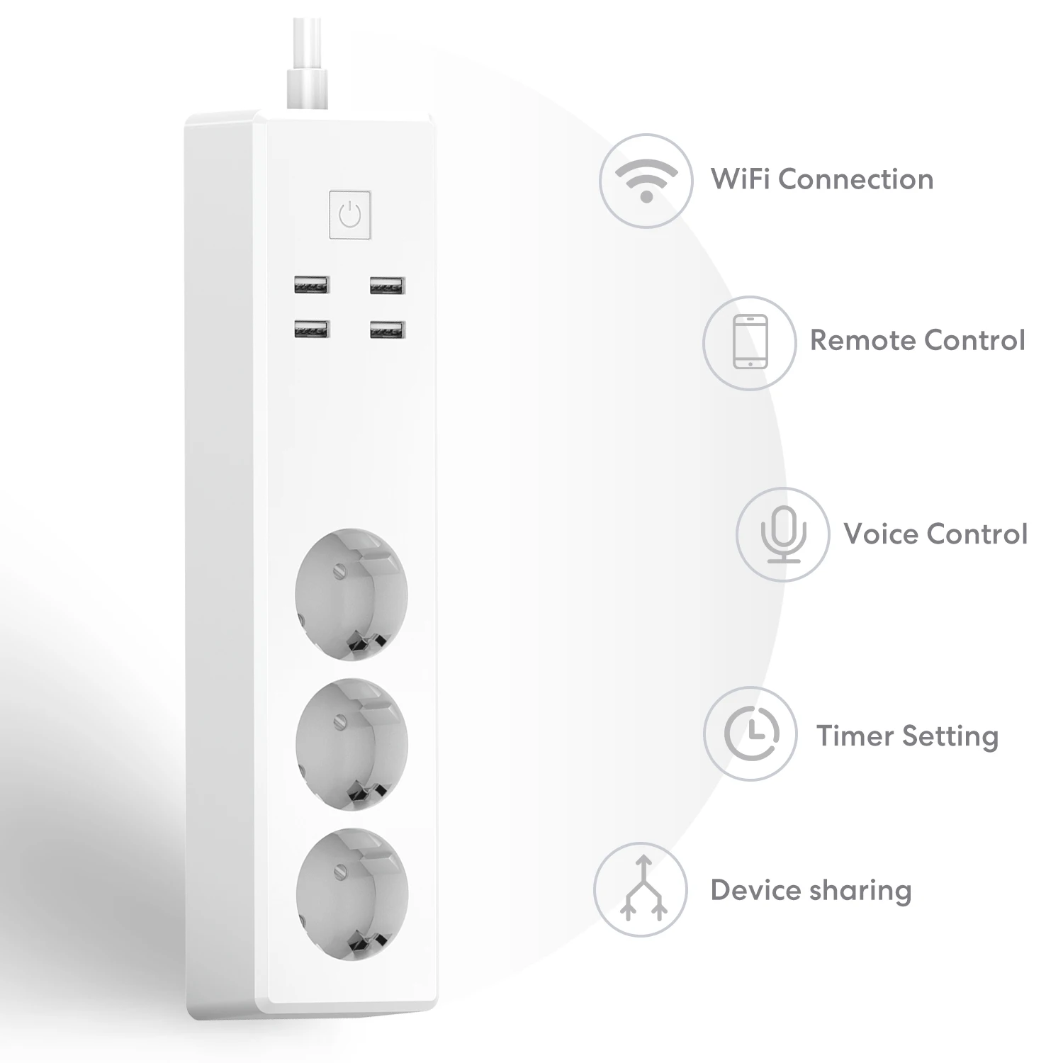 Meross-EU-Plug-Smart-Power-Strip-Multiprise-3AC-Outlets-Electrical ...