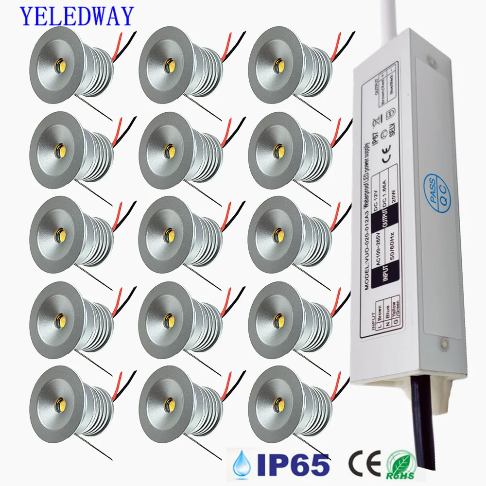 Mini Downlight LED 12V Under Cabinet Spotlight 1W Recessed Ceiling Spot ...