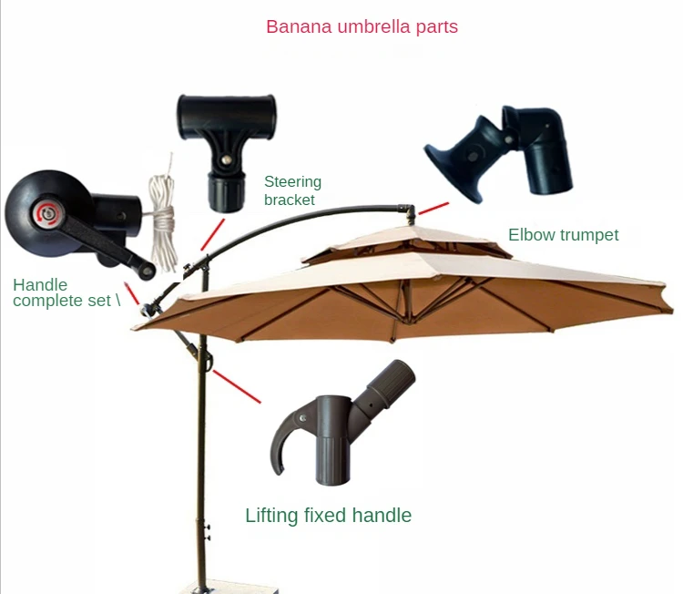 Outdoor-Sunshade-Sun-Umbrella-Parts-Repair-Balcony-Courtyard-Banana ...