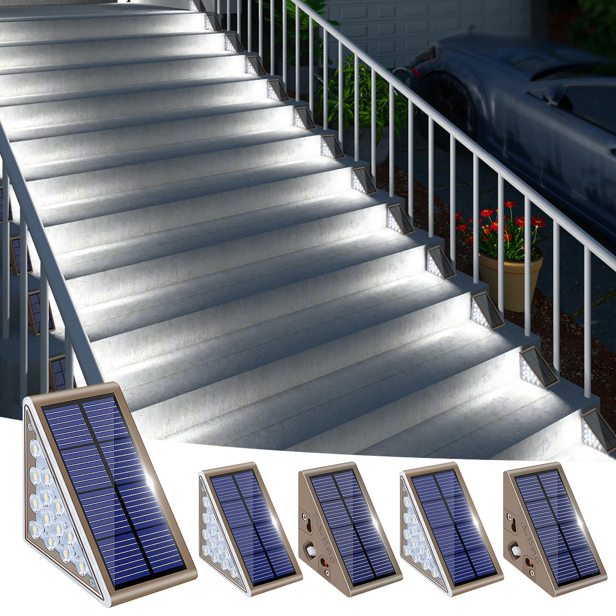 Solar-Step-Lights-Outdoor-Waterproof-IP67-Solar-Powered-Stair-Lights ...