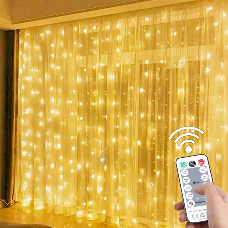Led Curtain Garland Decoration | Curtain Led Lights Decor | Led Curtain ...